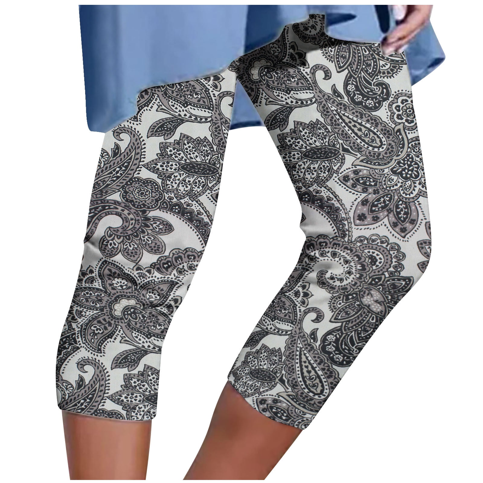 Reduce Price Hfyihgf Beach Capri For Women Casual Summer Elastic Waist