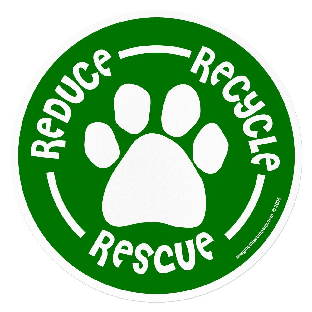 Imagine This D1963 Car and Rescue Decal (Reduce Recycle Rescue), 2 Pack ...