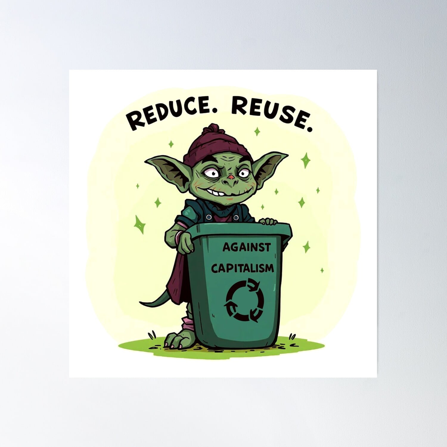 Reduce Reuse, Rage Against Capitalism Poster Wall Art, Modern Wall ...