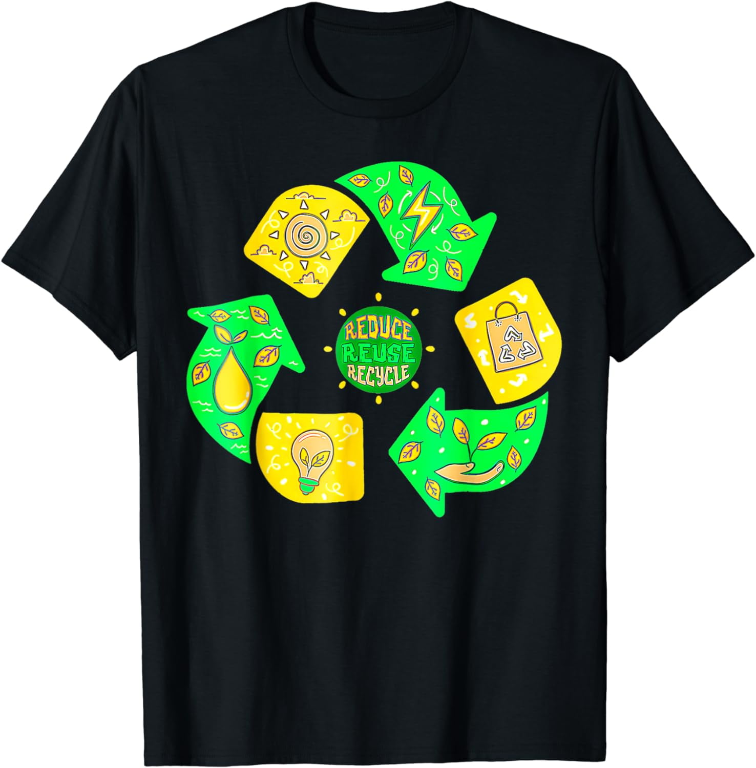 Reduce Reuse Recycle Earth Day 2024 T-Shirt - Walmart.com