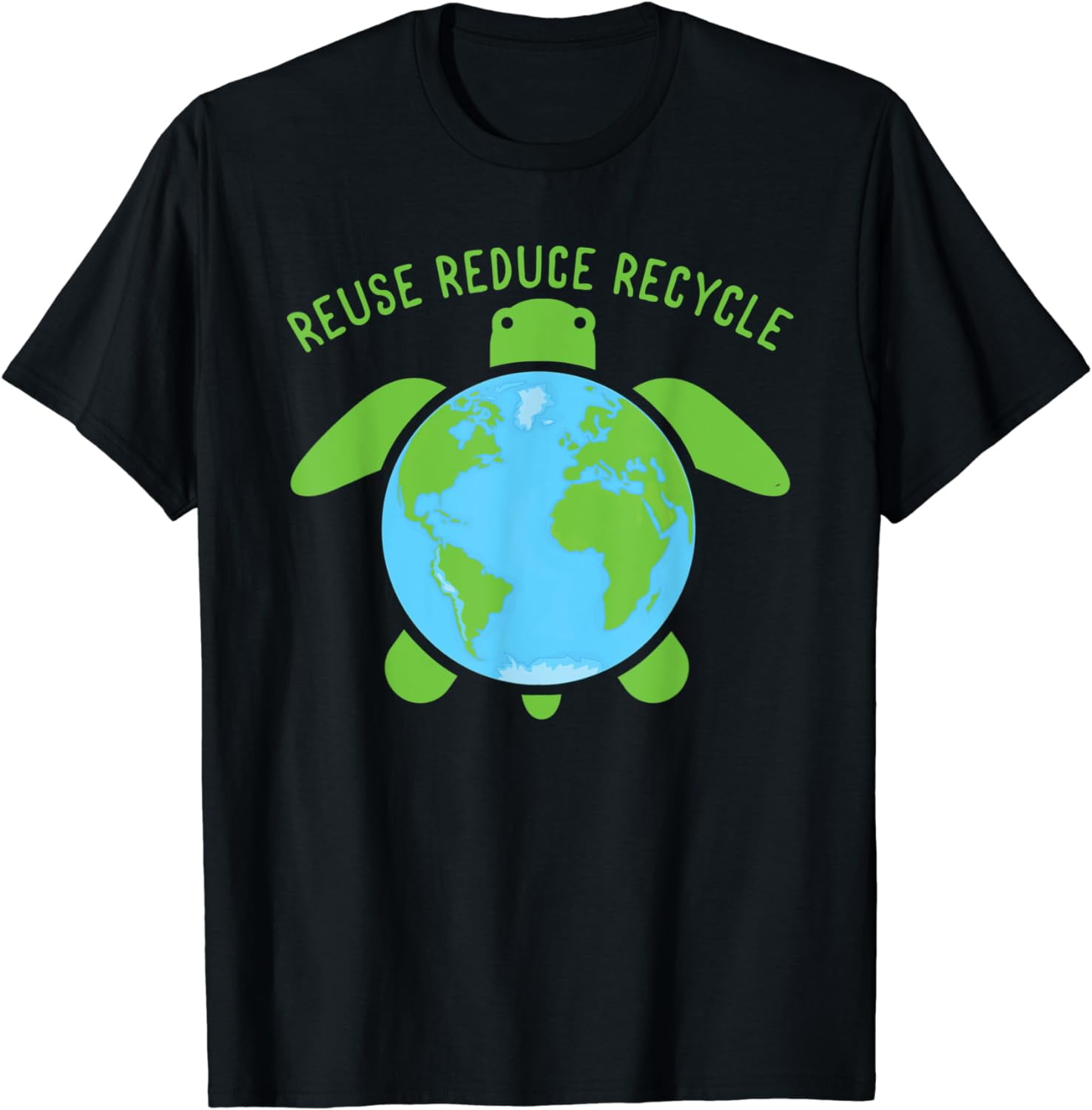 Reduce Reuse Recycle Earth Day Turtle Recycling Gift T-Shirt - Walmart.com