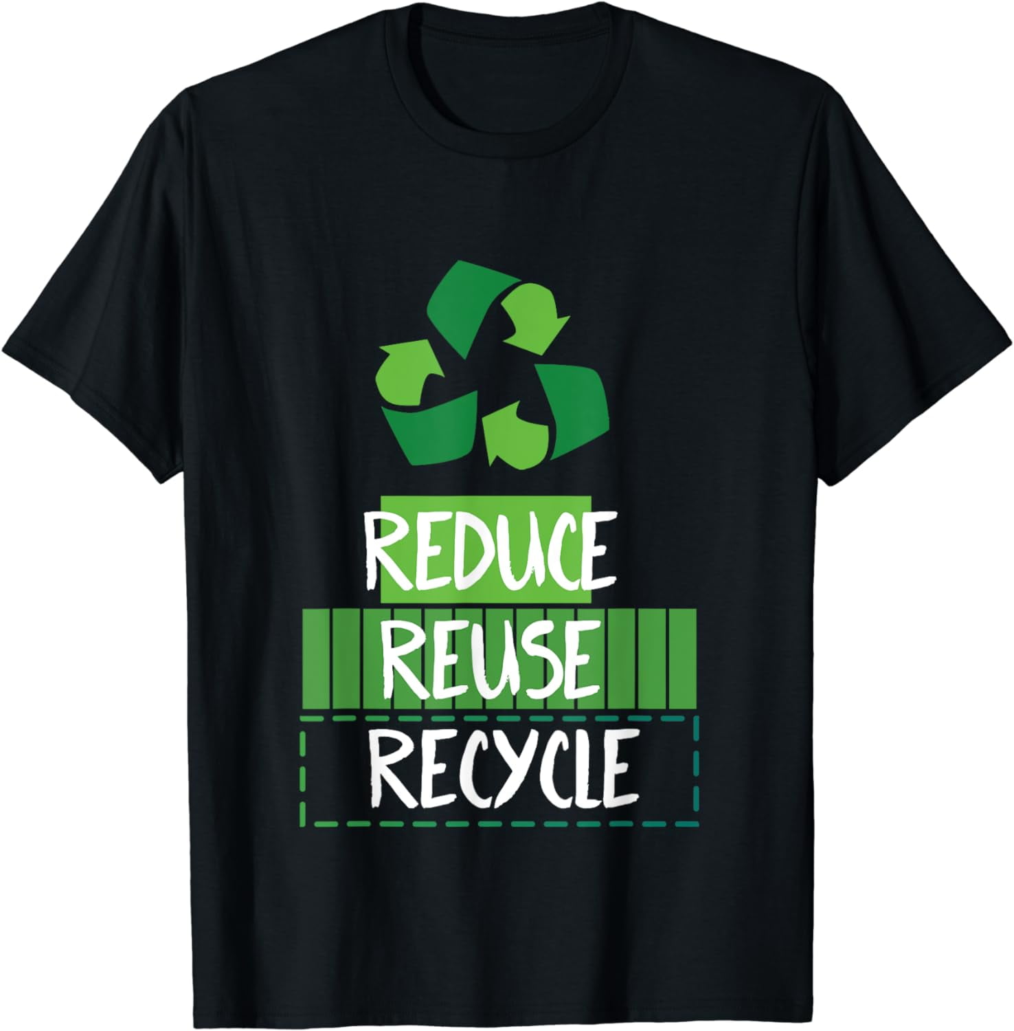 Reduce, Reuse, Recycle Environmental Care Design T-Shirt - Walmart.com