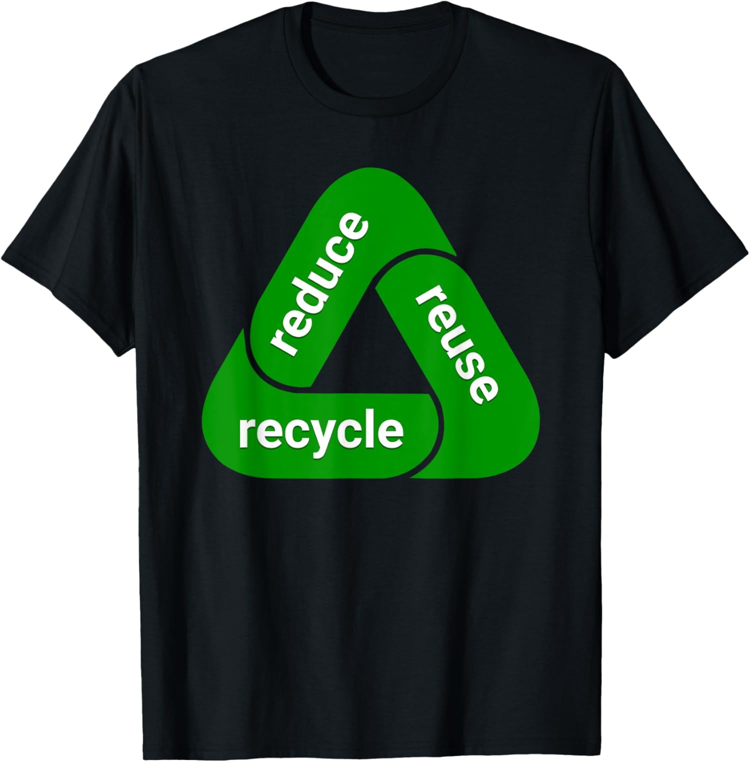 Reduce Reuse Recycle Green Triangle Shape T-Shirt - Walmart.com