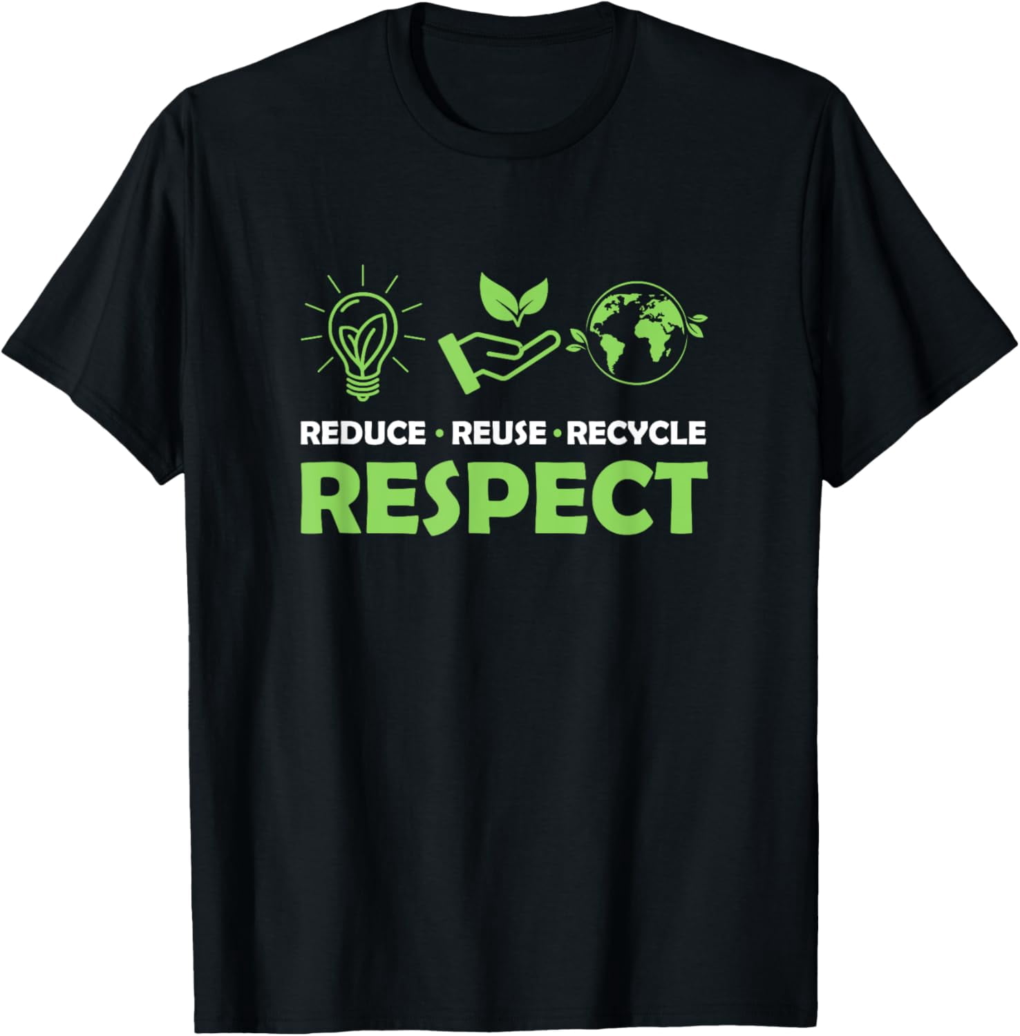 Reduce Reuse Recycle Respect Planet Environmental Earth Day T-Shirt ...