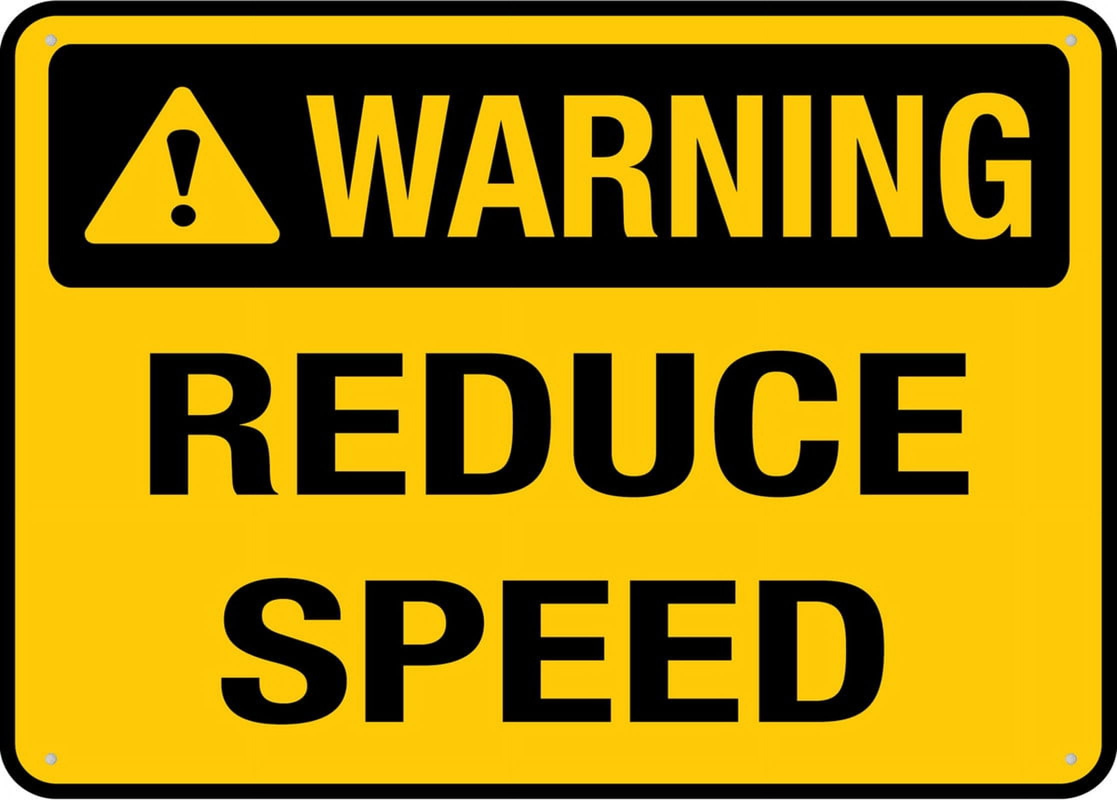 Reduce Speed Sign Outdoor Metal Sign - 12 X 8 Metal Signs For Business ...