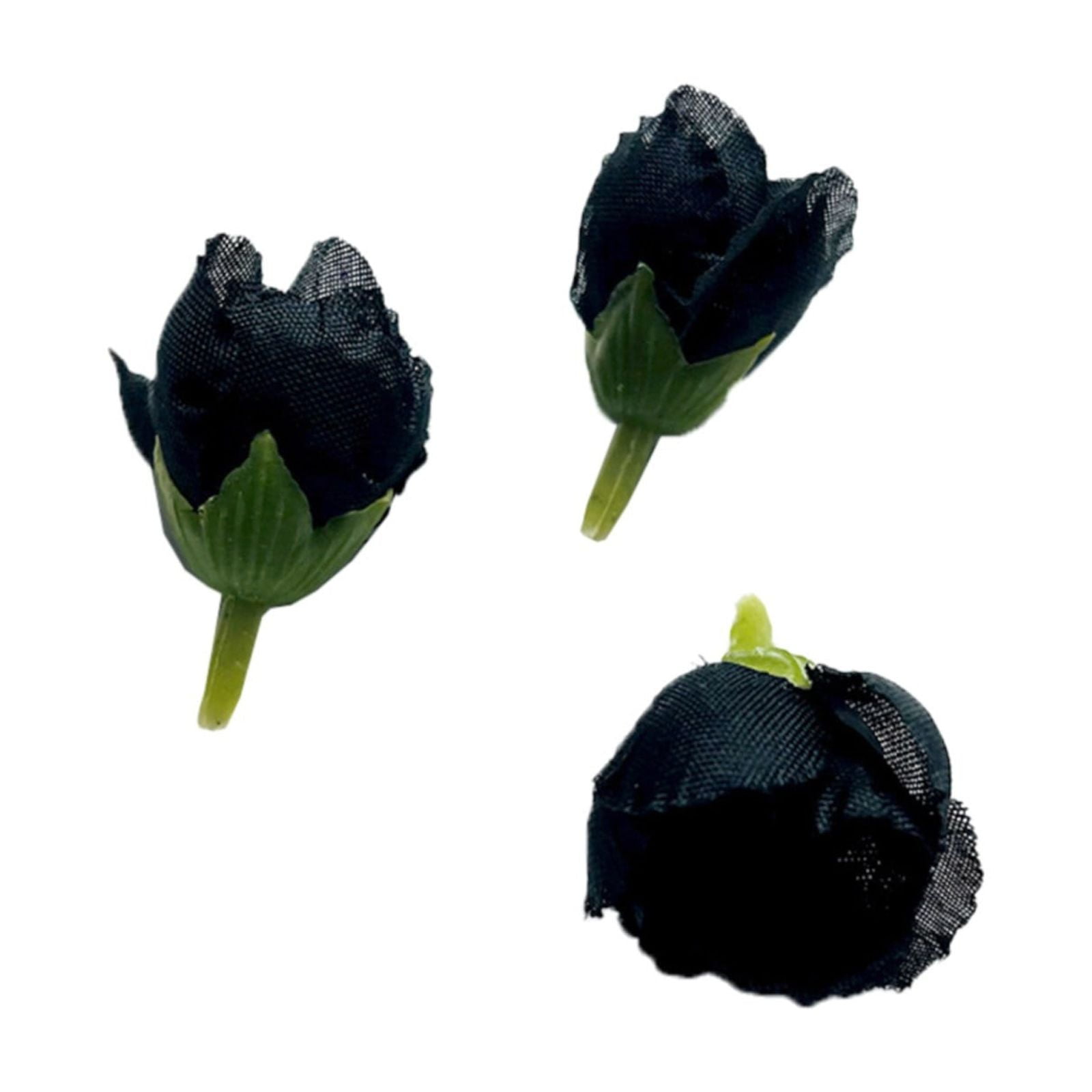 Reduced 50 Pcs Mini Fake Rose Flower Heads, Small Flowers for Crafts ...