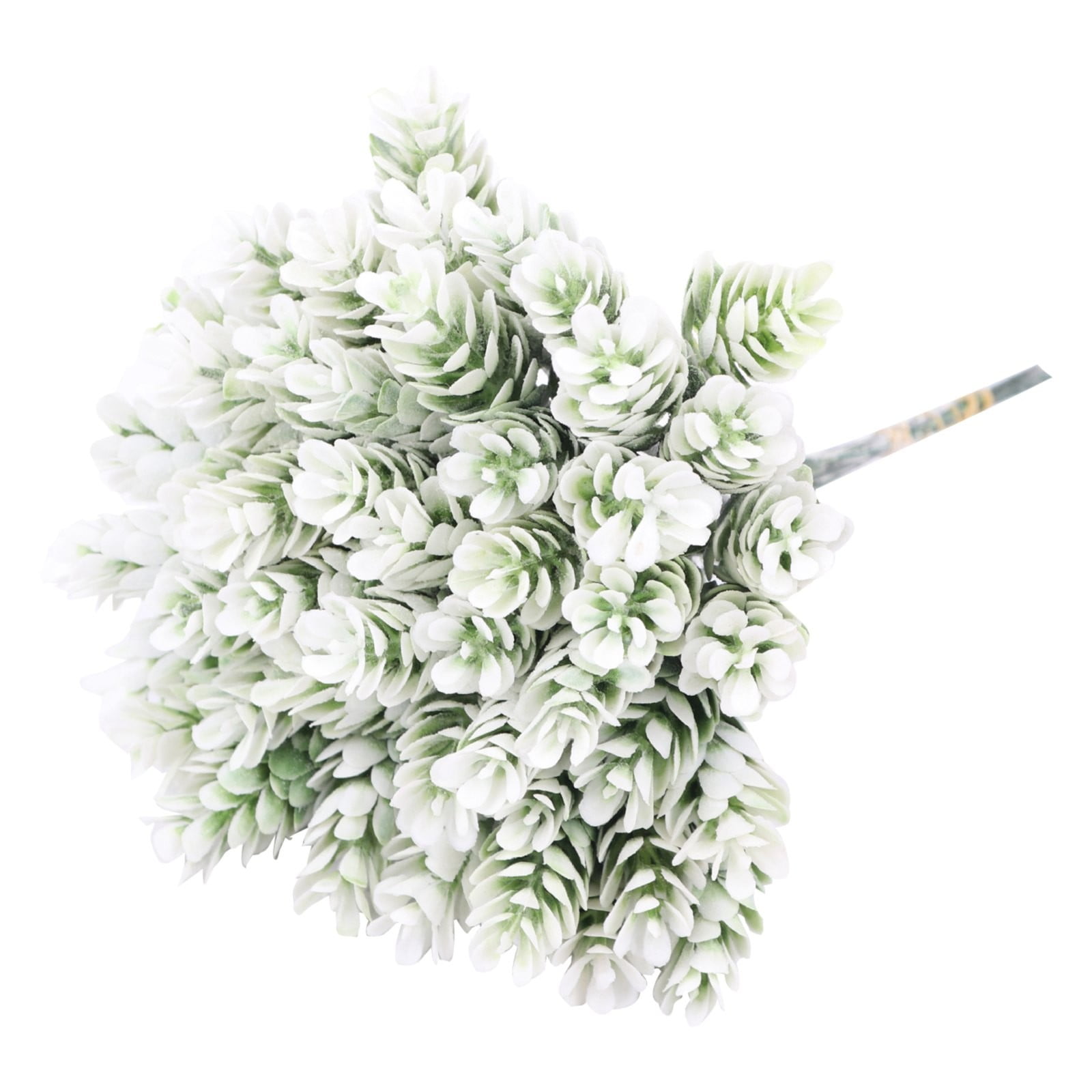 Reduced Artificial Flowers, Plastic Green Leaves Flowers with Stem, Realistic Artificial Long ...