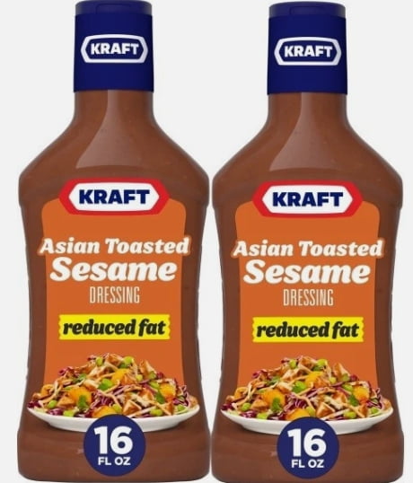Reduced Fat Asian Toasted Sesame Dressing, 2 Bottles, 16 oz - Walmart.com