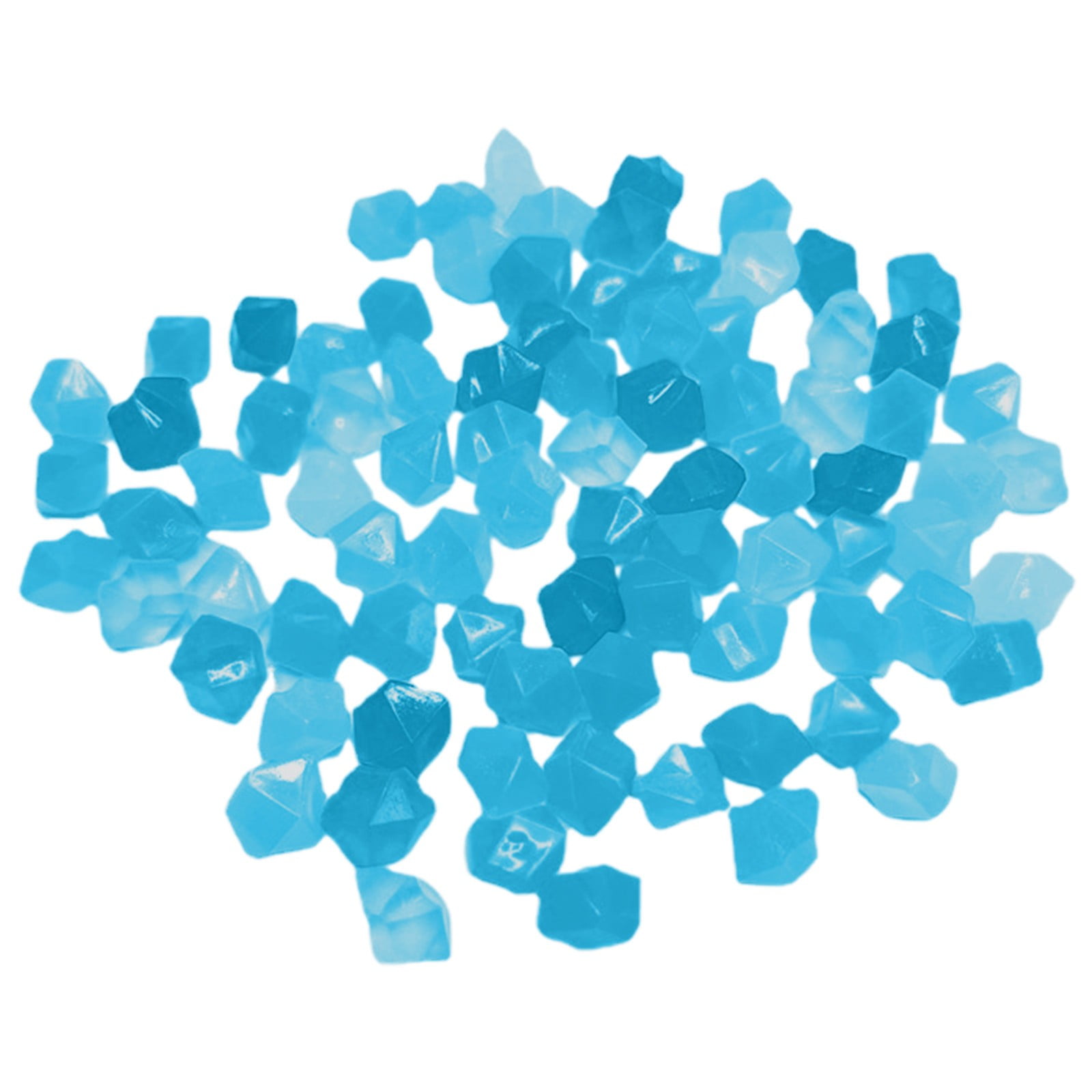 Reduced Glow Pebbles, 100 pcs Blue Glowing Rocks for Outdoor Decor ...