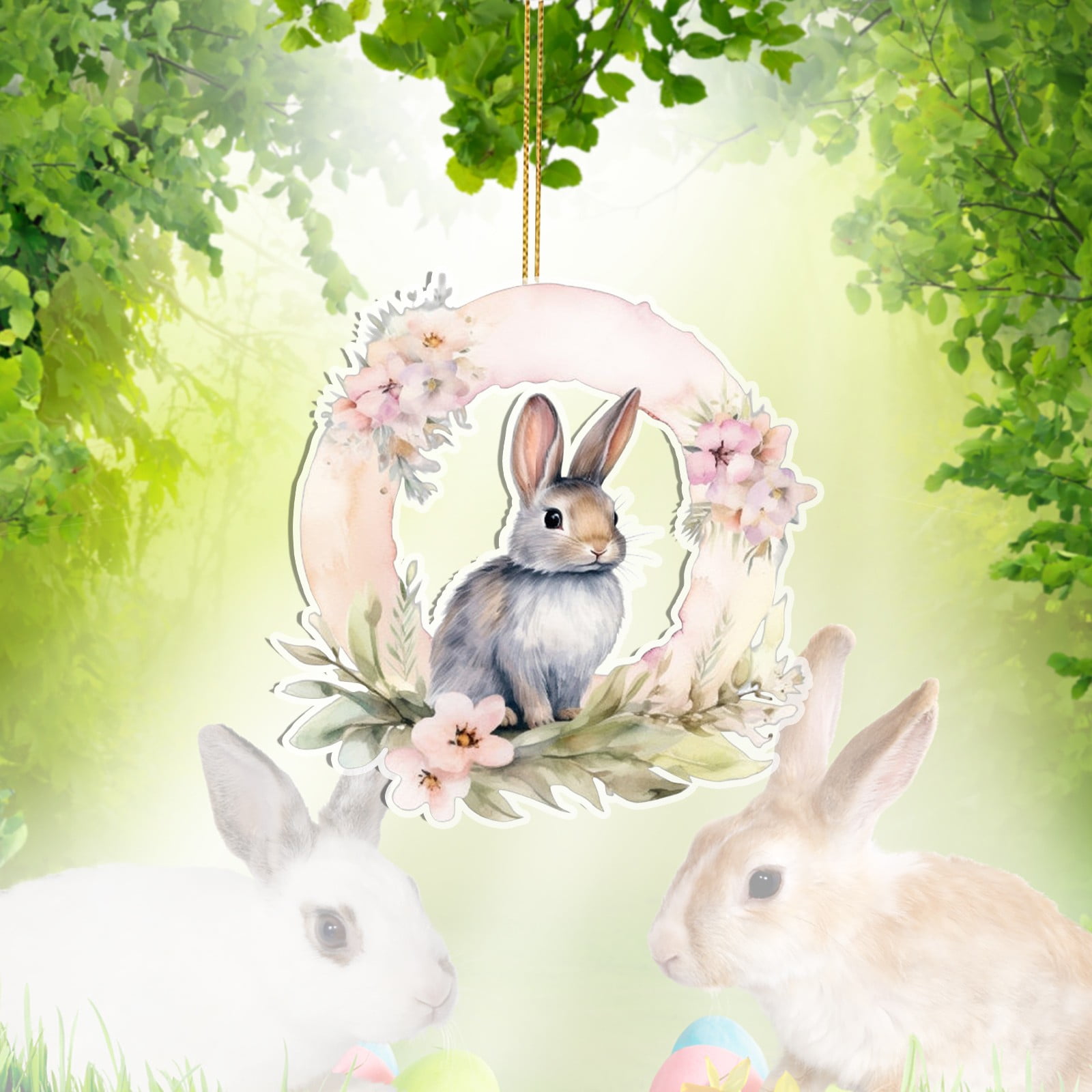 Reduced!Hangs Easter Cartoon Charms Resin Rabbit Charms Jewelry Making ...