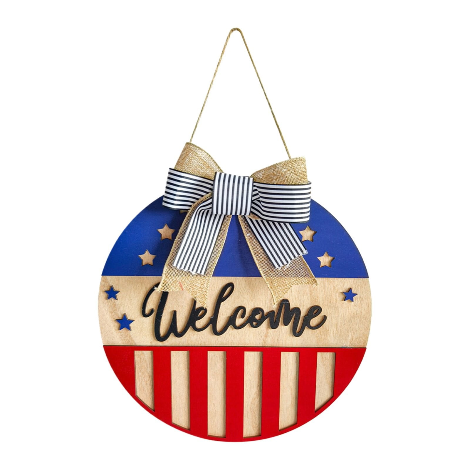 Reduced!JJHGVB 4th of July Welcome Sign Decorations, Patriotic Wooden ...