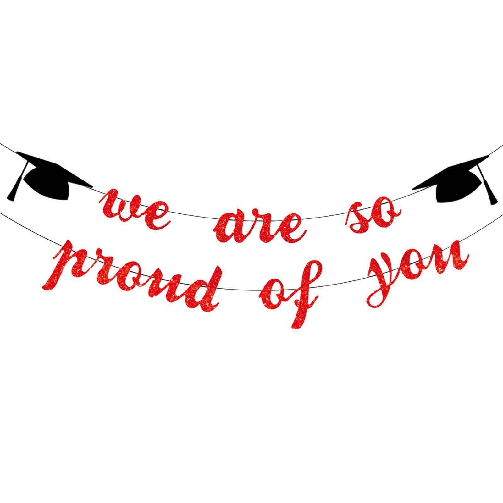 Reduced!JJHGVB Graduation Banners Party Decorations, Glitter We are So ...