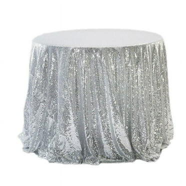 "Efavormart 60"" SILVER Satin Square Tablecloth Overlay - Topper Cover ...