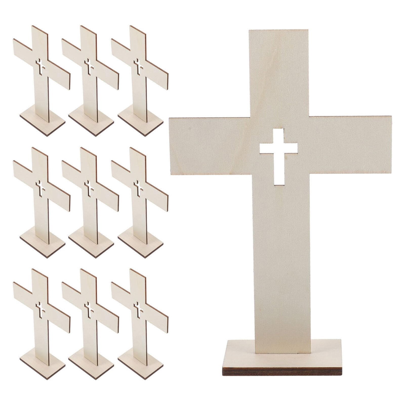 Reduced!JJHGVB Wall Crosses, 10PCS Wooden Cross Ornaments for Crafts ...