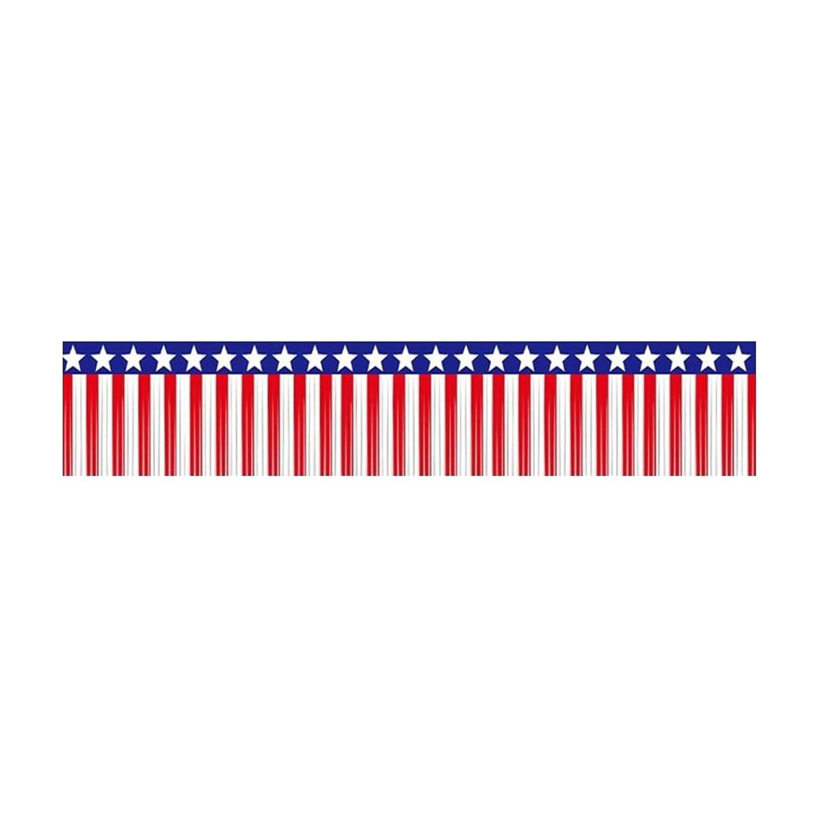 Reduced!Parade Floats Foil Fringe, Patriotic Red White Blue Metallic ...