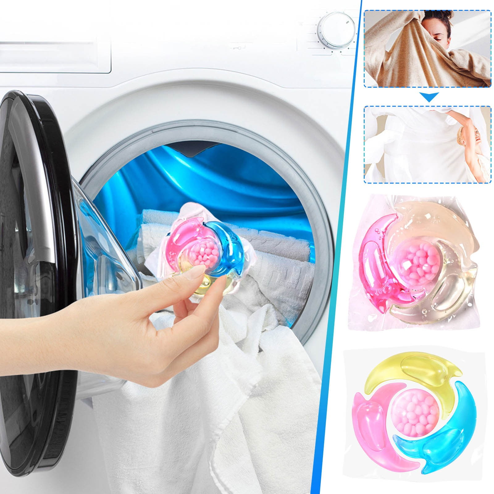 Reduced Price, 4 In 1 Laundry Detergent Gel Capsules, Stain Removal ...