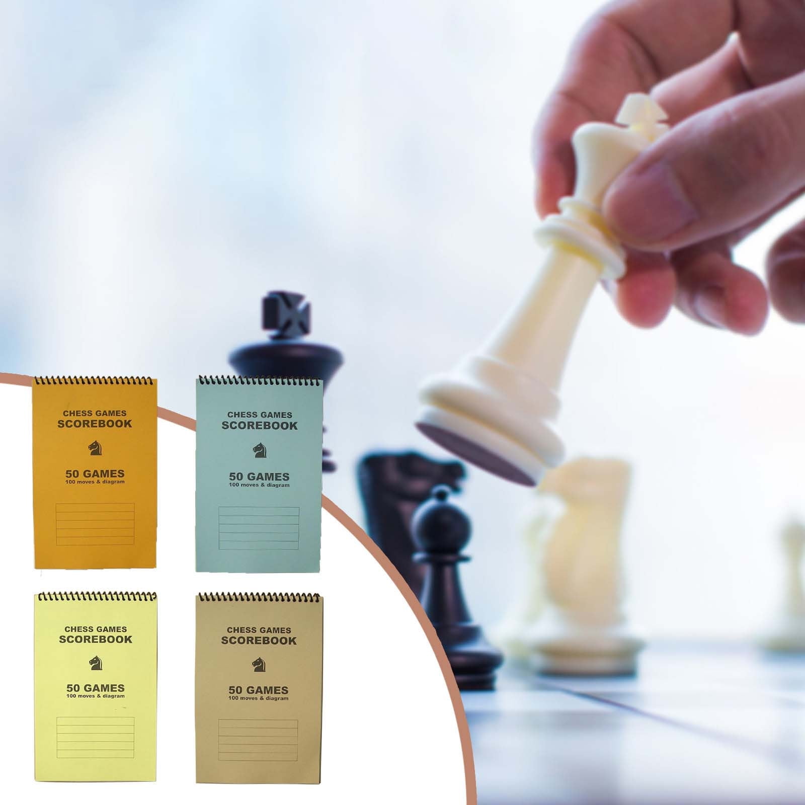 Reduced Price, Chess Scorebook Pad, 50 Games100 Moves, Durable Paper ...
