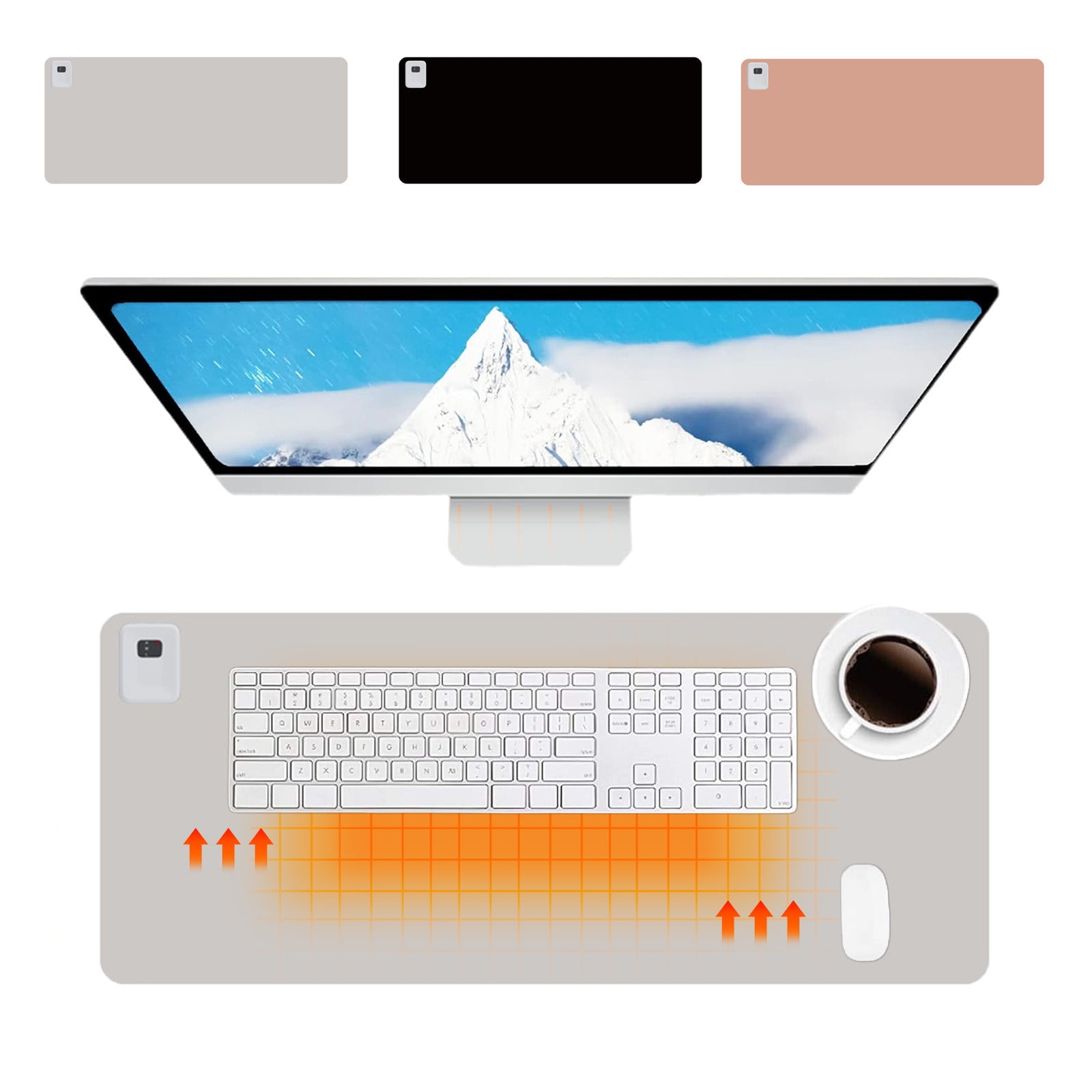 Reduced Price, Heated Desk Mat, Warm Mouse Pad, 3 Speeds + Timer Off ...