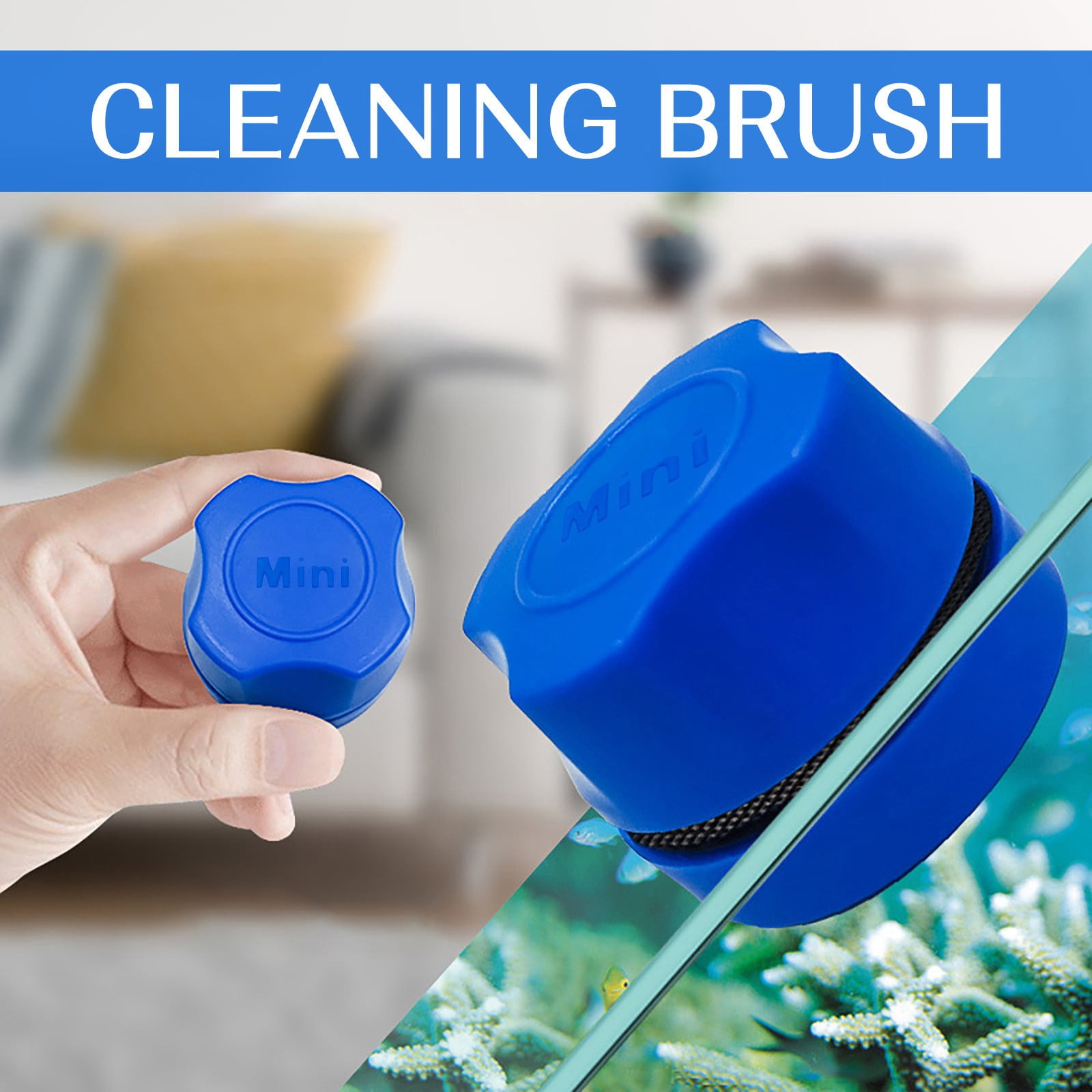 Reduced Price, Magnetic Aquarium Glass Cleaner, Floating Scrubber Brush ...