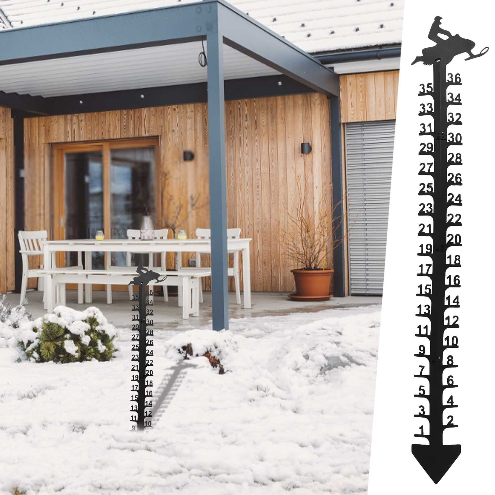 Reduced Price, Outdoor Snow Gauge, Weatherproof Stainless Steel ...