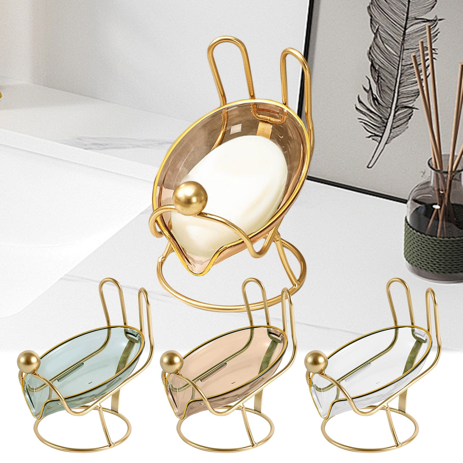 Reduced Price, Self Draining Soap Tray Metal Bracket Storage Rack ...