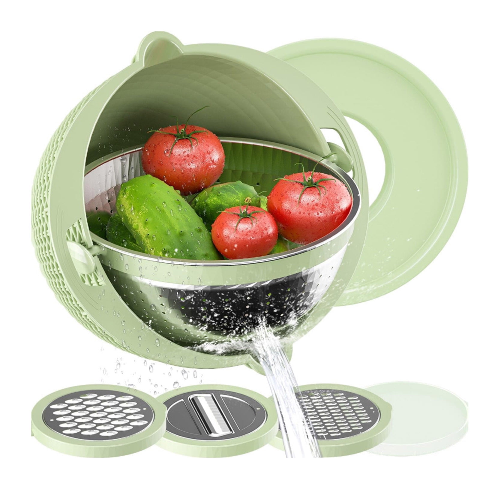 Reduced Price, Stainless Steel Drainage Basket, Rotating Vegetable and ...