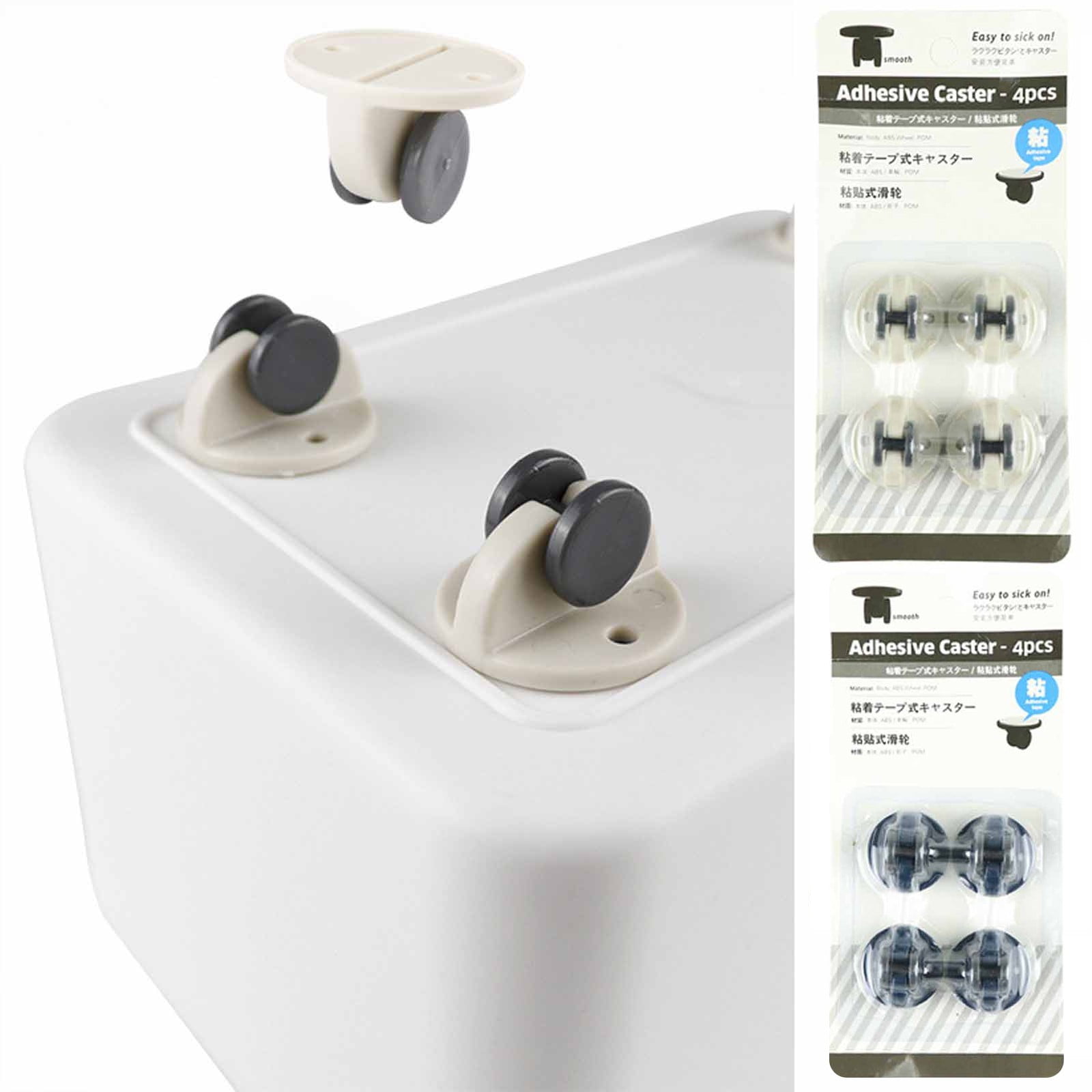 TistGsts 4 Rollers Storage Box Under Bed, Pasteable Pulley, Metal Frame ...