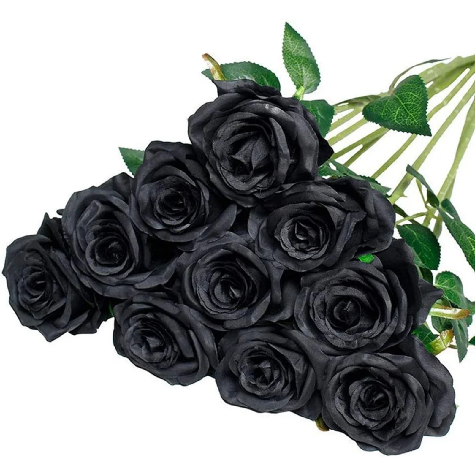 Reduced Roses Artificial Flowers,12 pcs Realistic Single Long Stem Fake ...