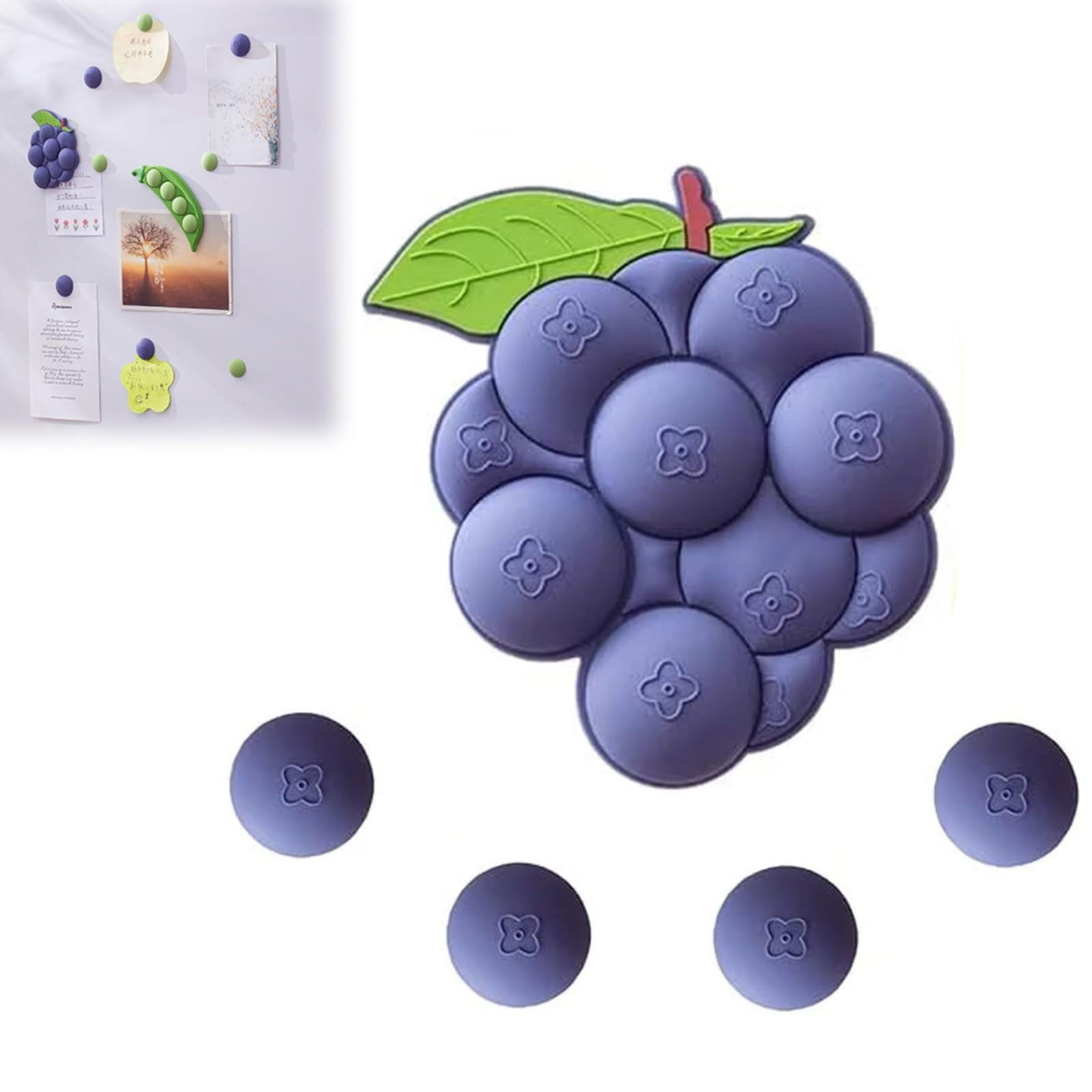Reduced! VISALY Cute Fridge Magnets Detachable Blueberry and Strong ...