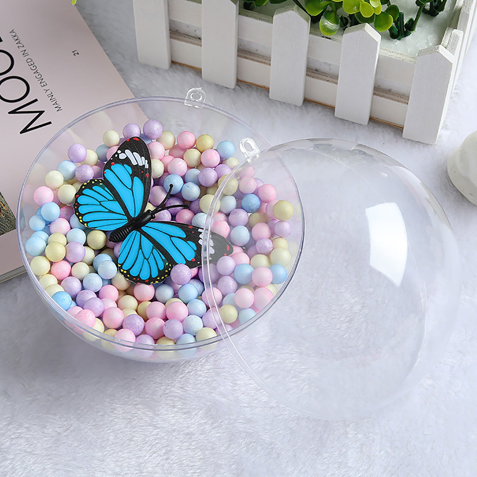 Reduced!VOYOAO 10Pcs Clear Christmas Plastic Ornament Ball,Christmas ...