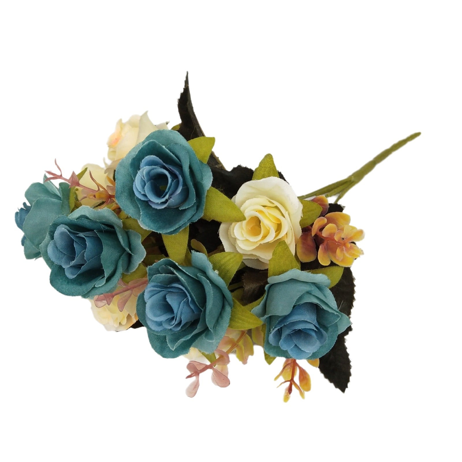 Reduced!VOYOAO Artificial Fake Flowers Silk Artificial Roses Wedding Flowers Bouquets Home ...