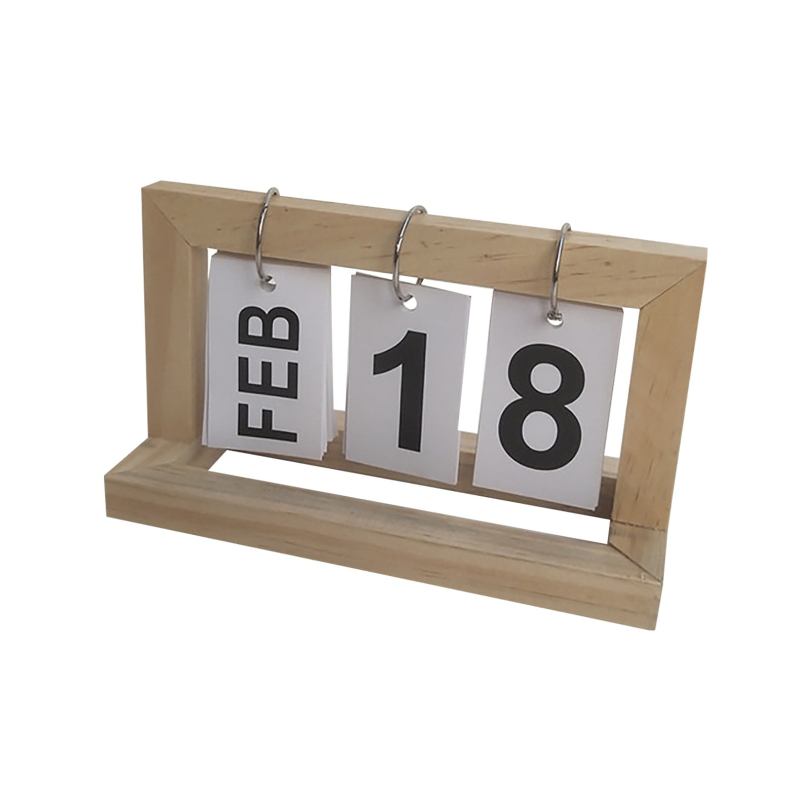 Reduced!VOYOAO Desk Calendar Standing Flip, Daily Wooden Perpetual Flip ...