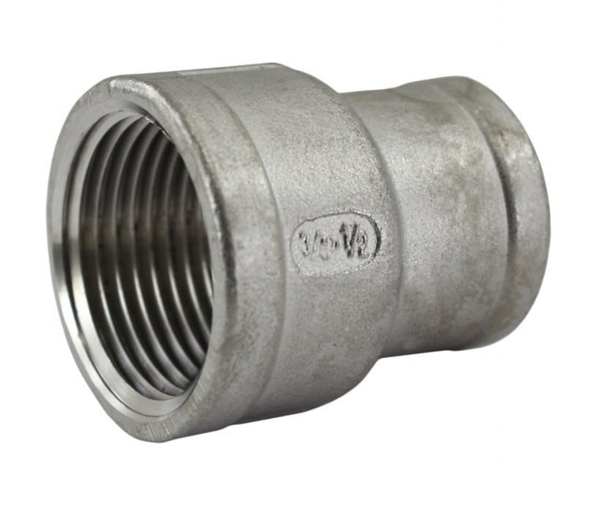 Reducing Coupling 3/4" Female x 1/2" Female NPT Stainless Steel Pipe ...