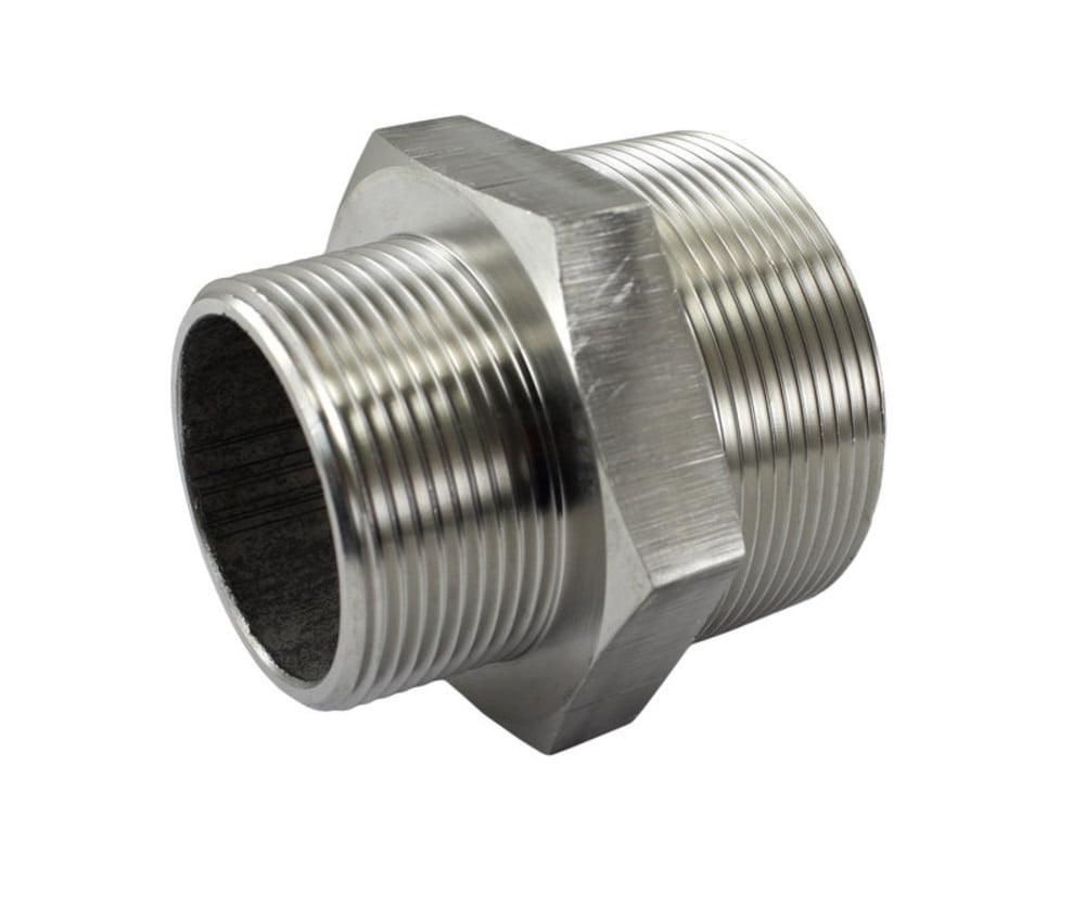 Reducing Nipple 2" x 1-1/2" Male NPT 304 Stainless Steel Pipe Fitting 1 ...