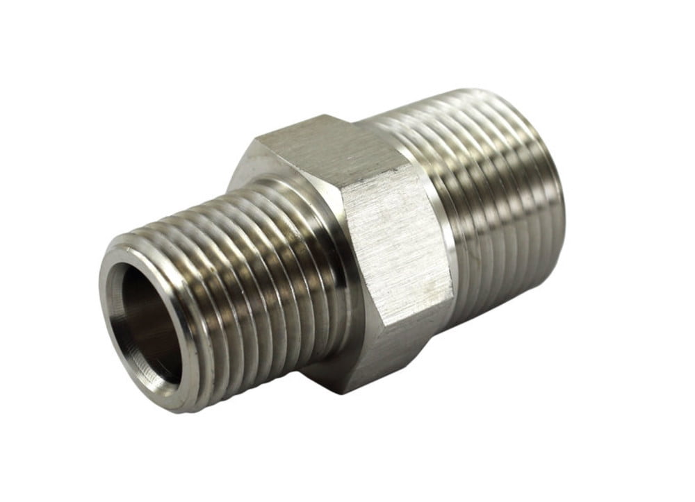 Reducing Nipple 3/4" x 1/2" Male NPT 304 Stainless Steel Pipe Fitting .75" .5" - Walmart.com