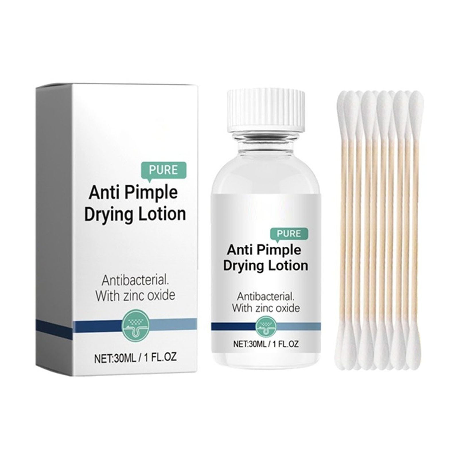 Reducing Pimple Drying Lotion with Succinic and Oxide,1oz Vegan Formula ...