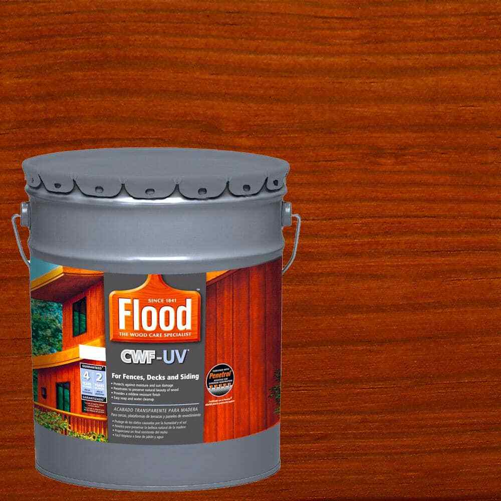 Redwood Exterior Wood Stain 5 Gal. Transparent CWF-UV Penetrating ...