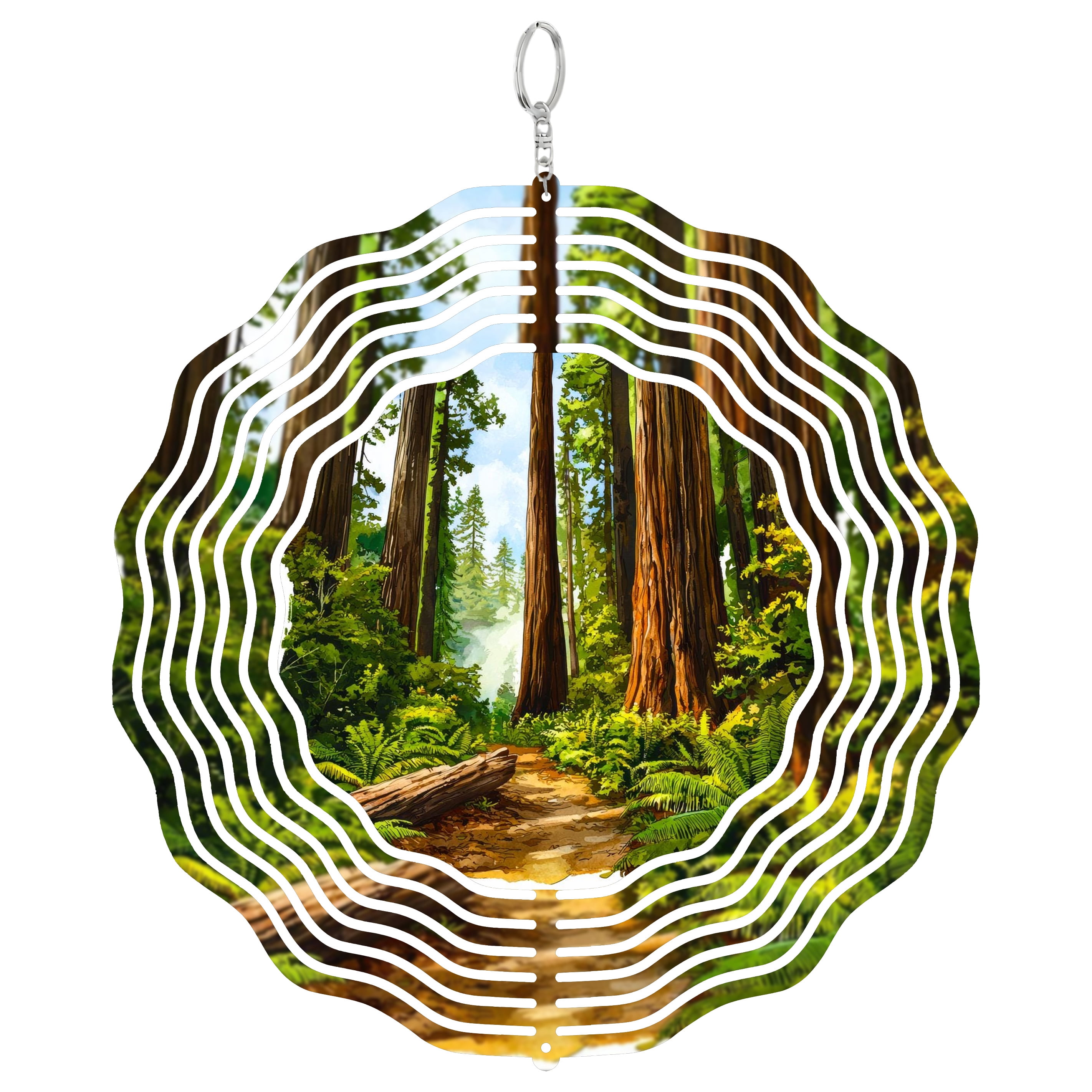 Redwood Forest 3D Wind Spinner Stainless Steel Kinetic Yard Art Garden ...