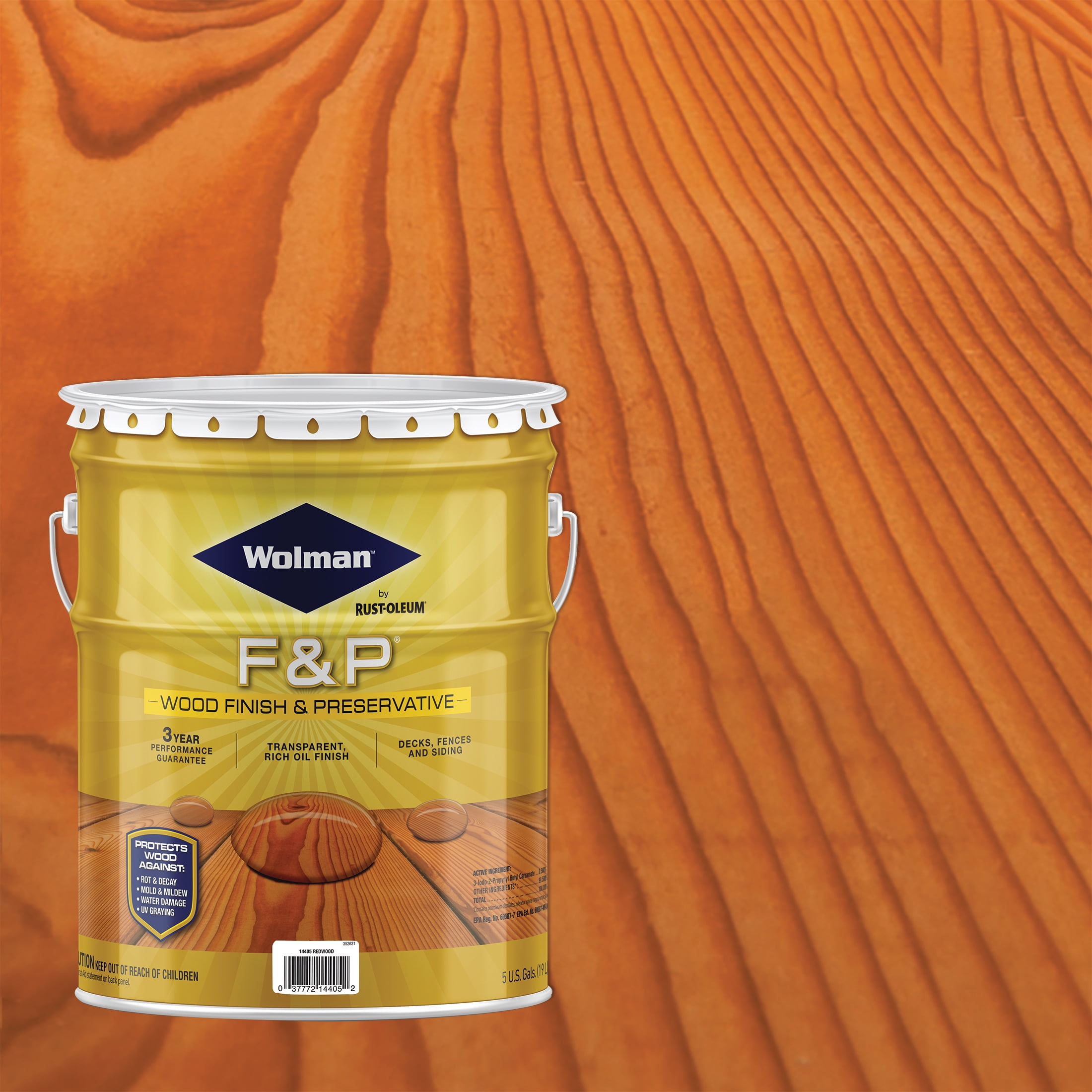 Redwood, Wolman F&P Exterior Wood Finish and Preservative Stain- 5 ...