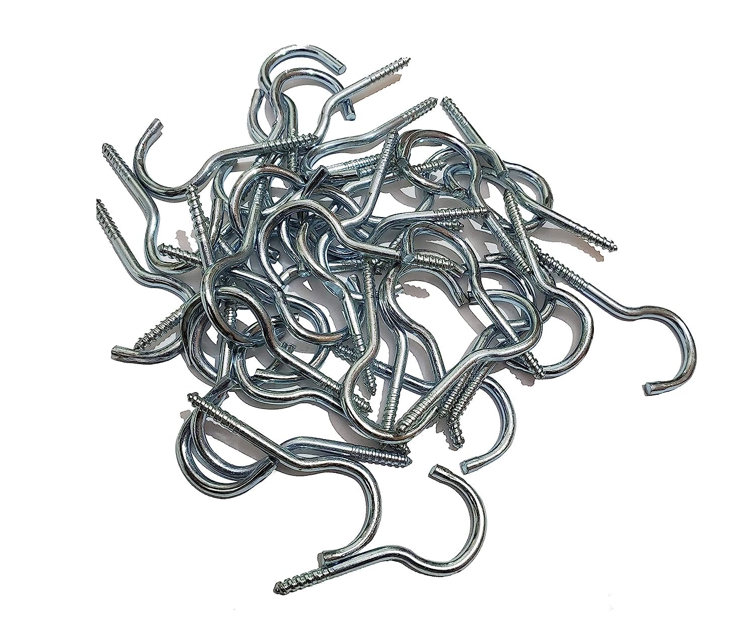 Redwud Self Tapping Alloy Steel Cup Hooks Silver 19X35 mm Set of 50 ...