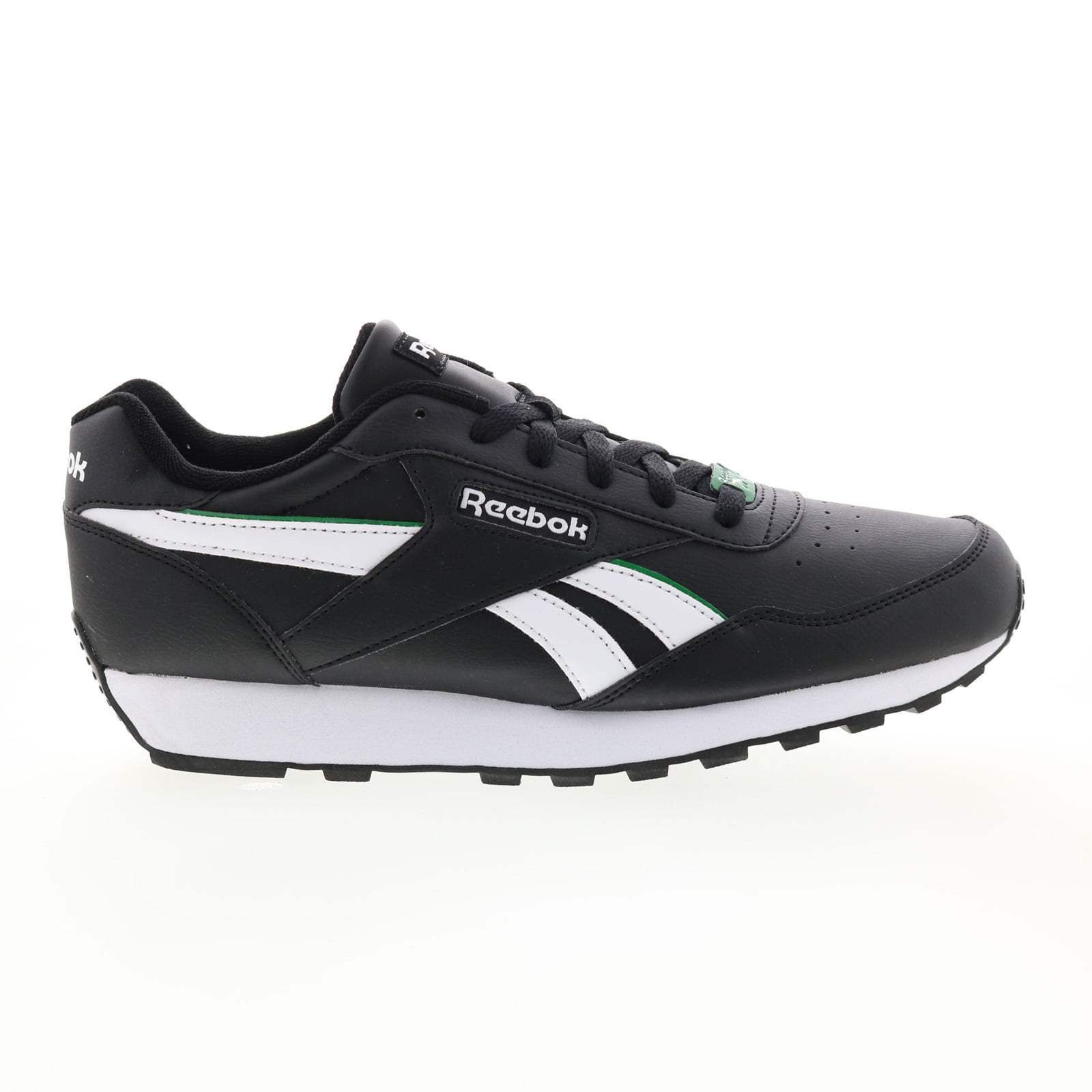 Reebok Rewind Run Mens Black Synthetic Lace up Lifestyle Sneakers Shoes ...