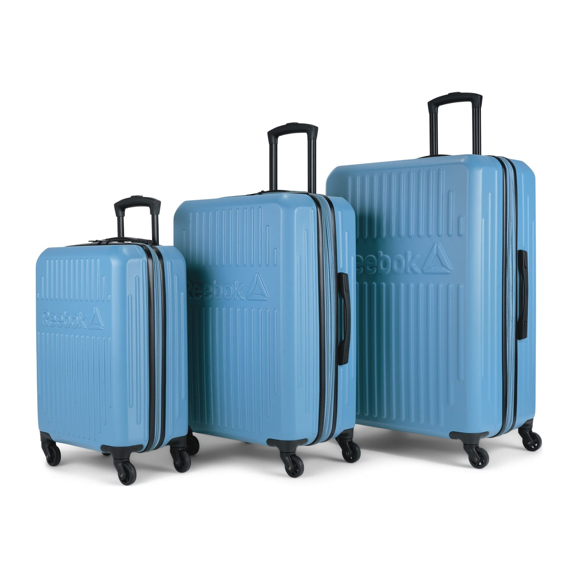 Reebok Hardshell Suitcase with Wheels - Airball Collection 3pc Hardside ...