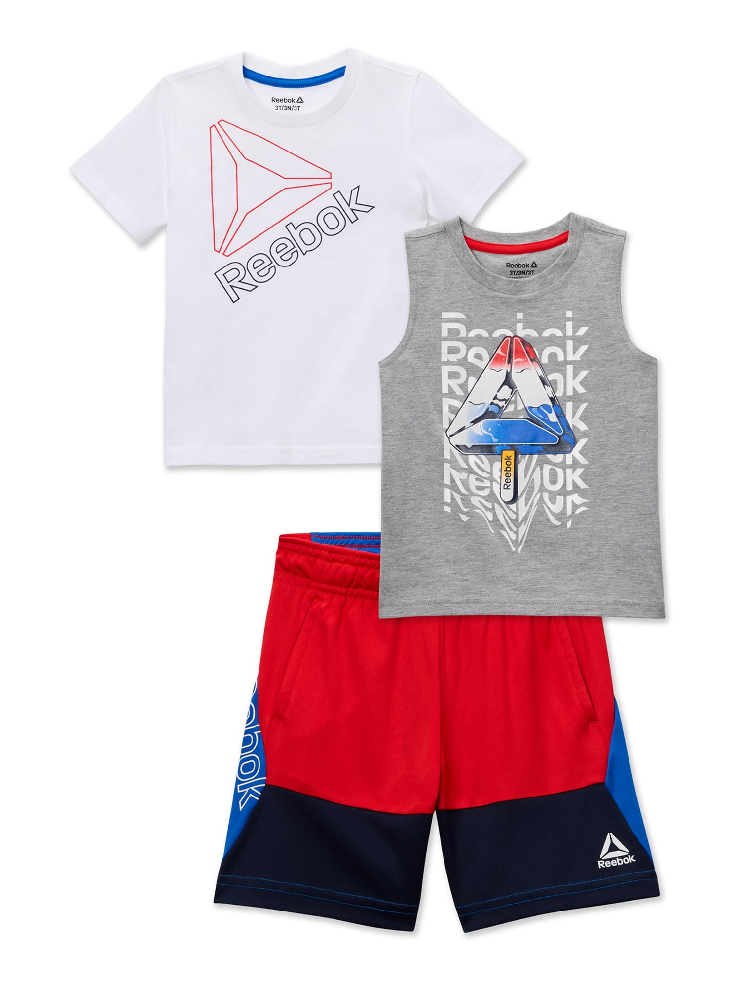Reebok Baby and Toddler Boy T-Shirt, Muscle Tank, and Shorts Outfit Set ...