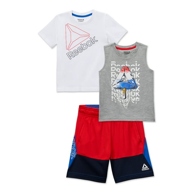 Reebok Baby and Toddler Boy T-Shirt, Muscle Tank, and Shorts Outfit Set ...