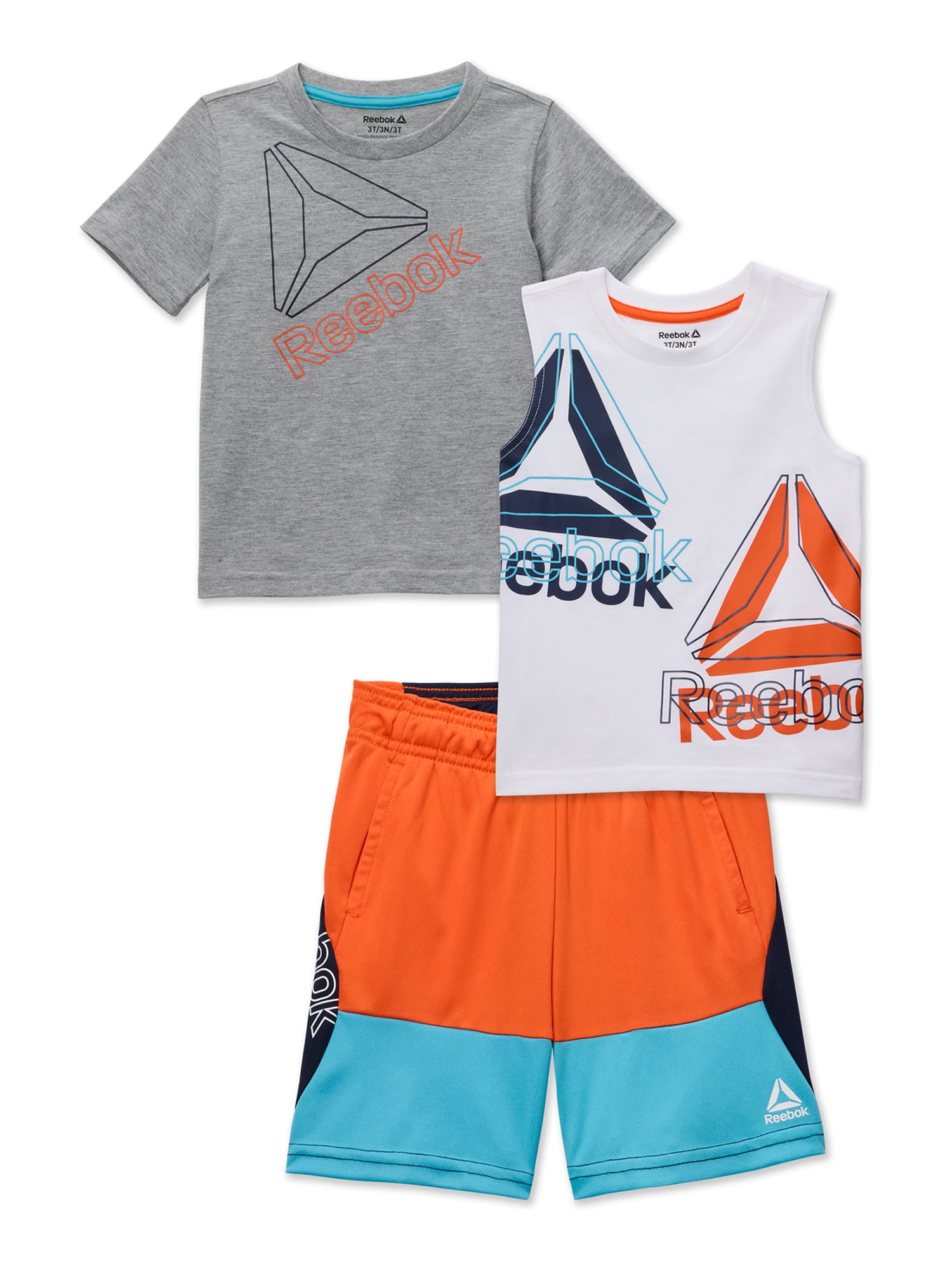 Reebok Baby Boy 3-Piece Outfit Set - Shorts - Sizes 12M-5T - Walmart.com