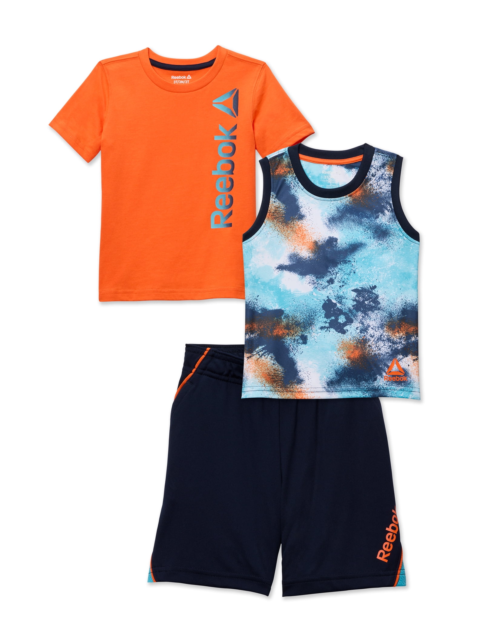 Reebok Baby and Toddler Boy T-Shirt, Tank Top, and Shorts Outfit Set, 3 ...