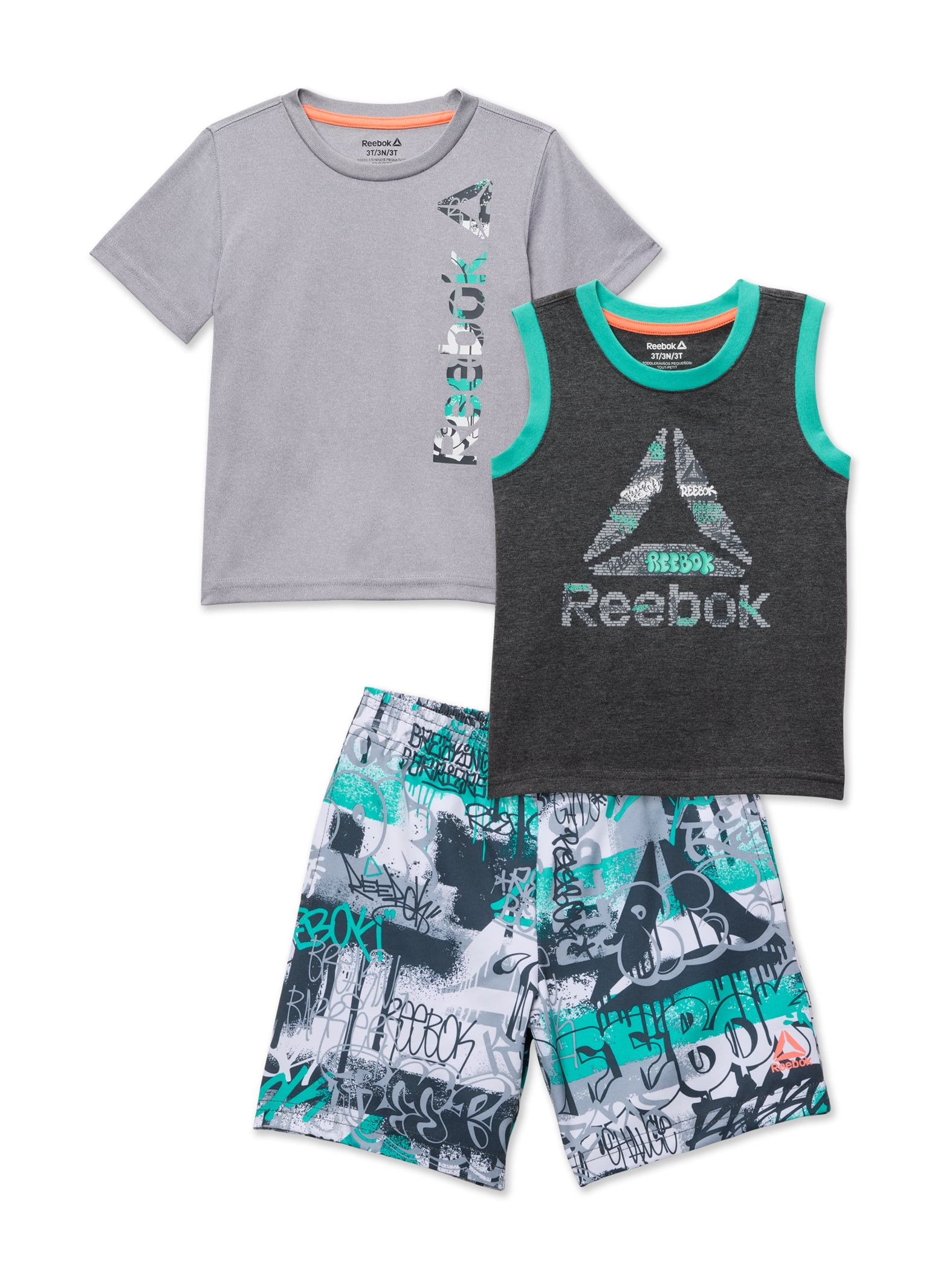 Reebok Baby Boy 3-Piece Outfit Set - Shorts - Sizes 12M-5T - Walmart.com