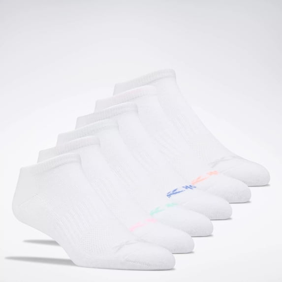 Reebok Basic Low-Cut Socks 6 Pairs, Comfortable Sweat-Wicking Athletic ...