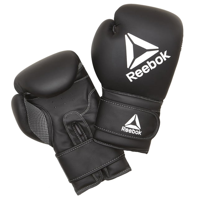 Reebok Boxing Gloves, 16oz Weight, Black, One Size, Adjustable Strap ...