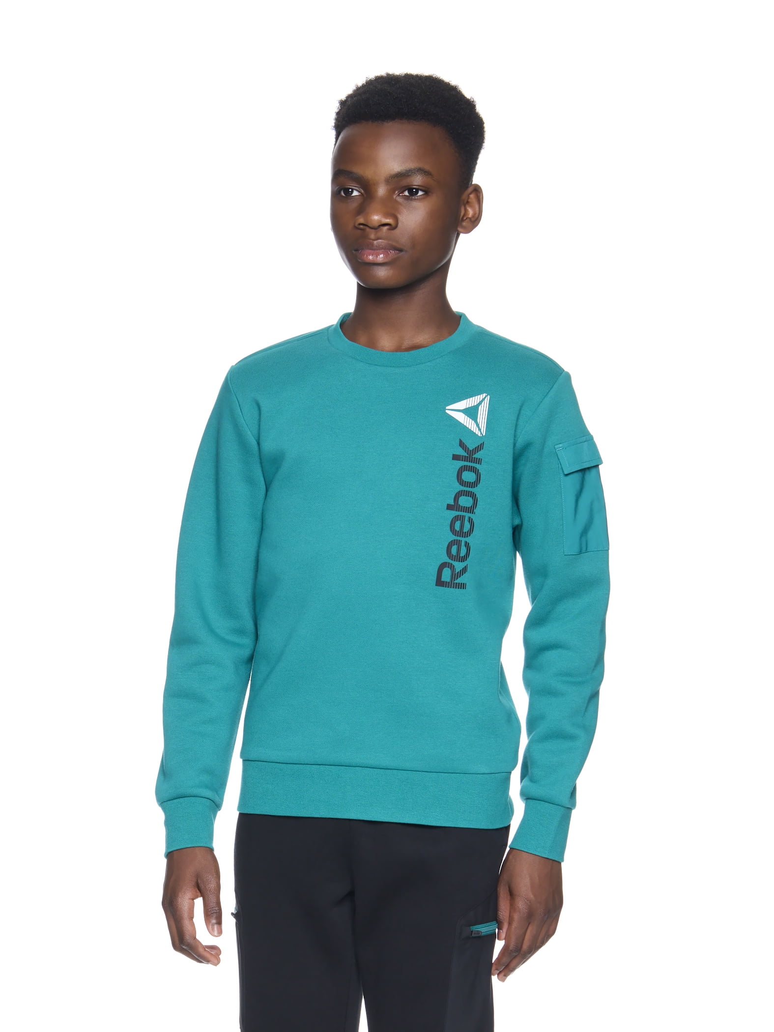 Reebok Boy's Athletic Fleece Crewneck Sweatshirt, Sizes 4-18 - Walmart.com